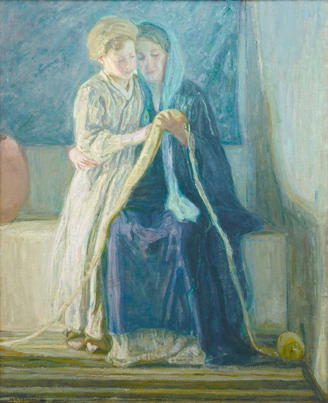 Mother Mary teaches her son Jesus – Art & Theology