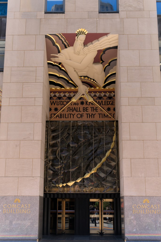 Art deco Wisdom sculpture at Rockefeller Center – Art & Theology